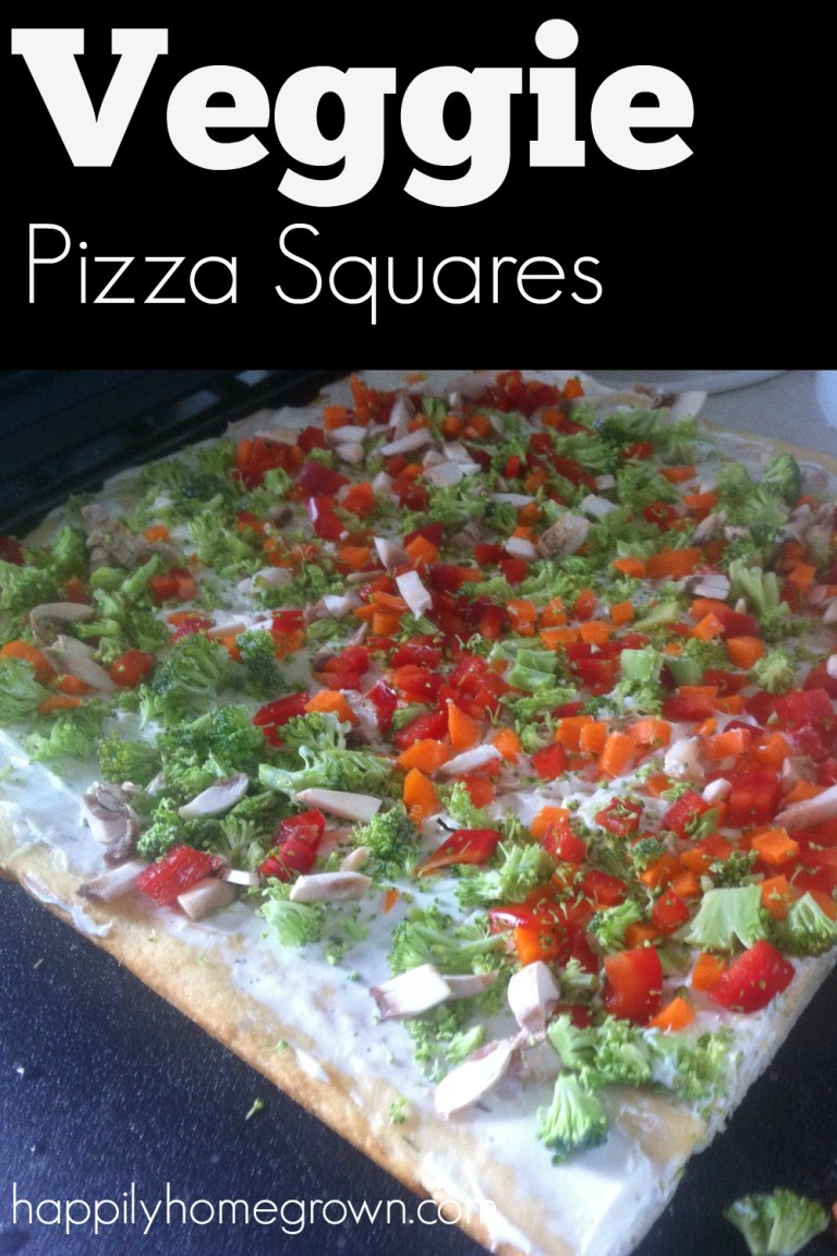 Veggie Pizza Squares - Happily Homegrown
