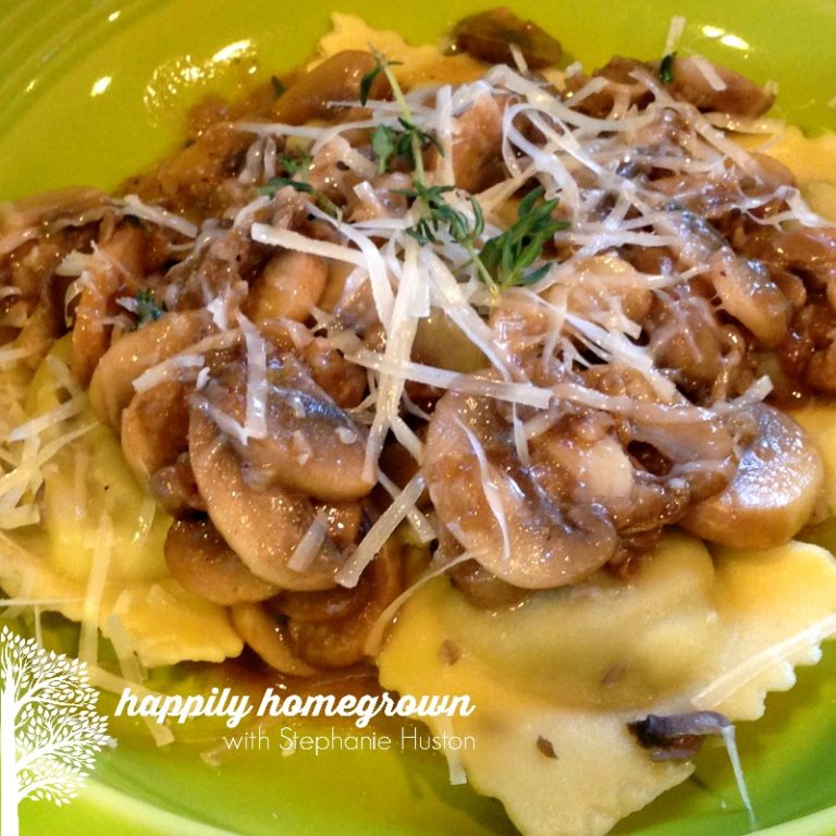 Ravioli Marsala - Happily Homegrown